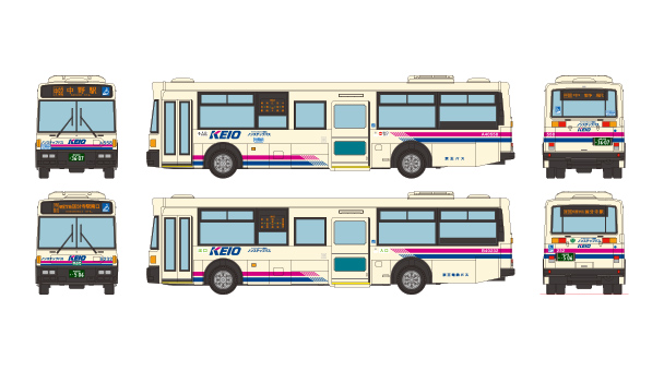ご予約品！ （7月発売予定）京王バスさよなら西工96MC 中型ロング車 京王電鉄バスカラー2台セット｜バス｜ミニカー｜トミーテック製｜商品一覧｜トイズ&ホビーむらかみ